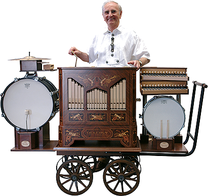 Handcrafted barrel organ from Dinkelsbuehl, Bavaria
